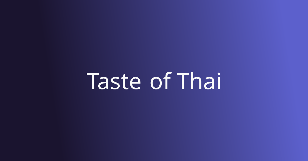 Best Thai in Ithaca, NY | Taste of Thai | Menu